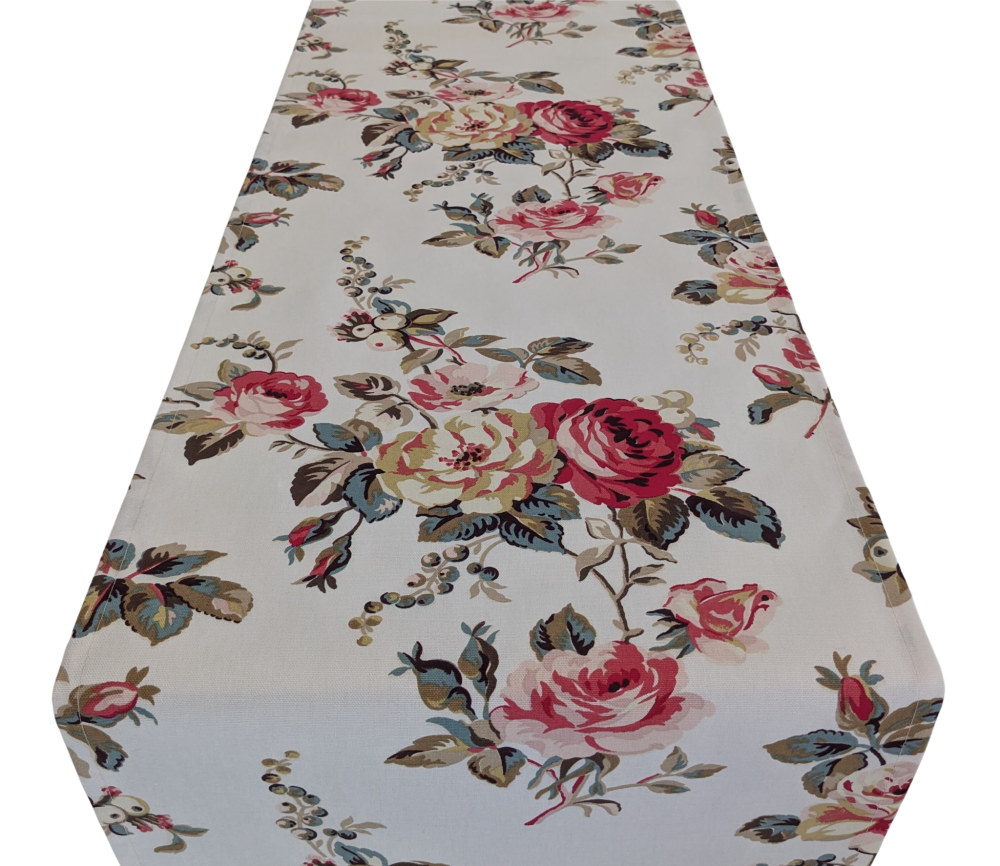Cath Kidston Cream Pink Birds and Roses Runner 100-250cm - Simply ...